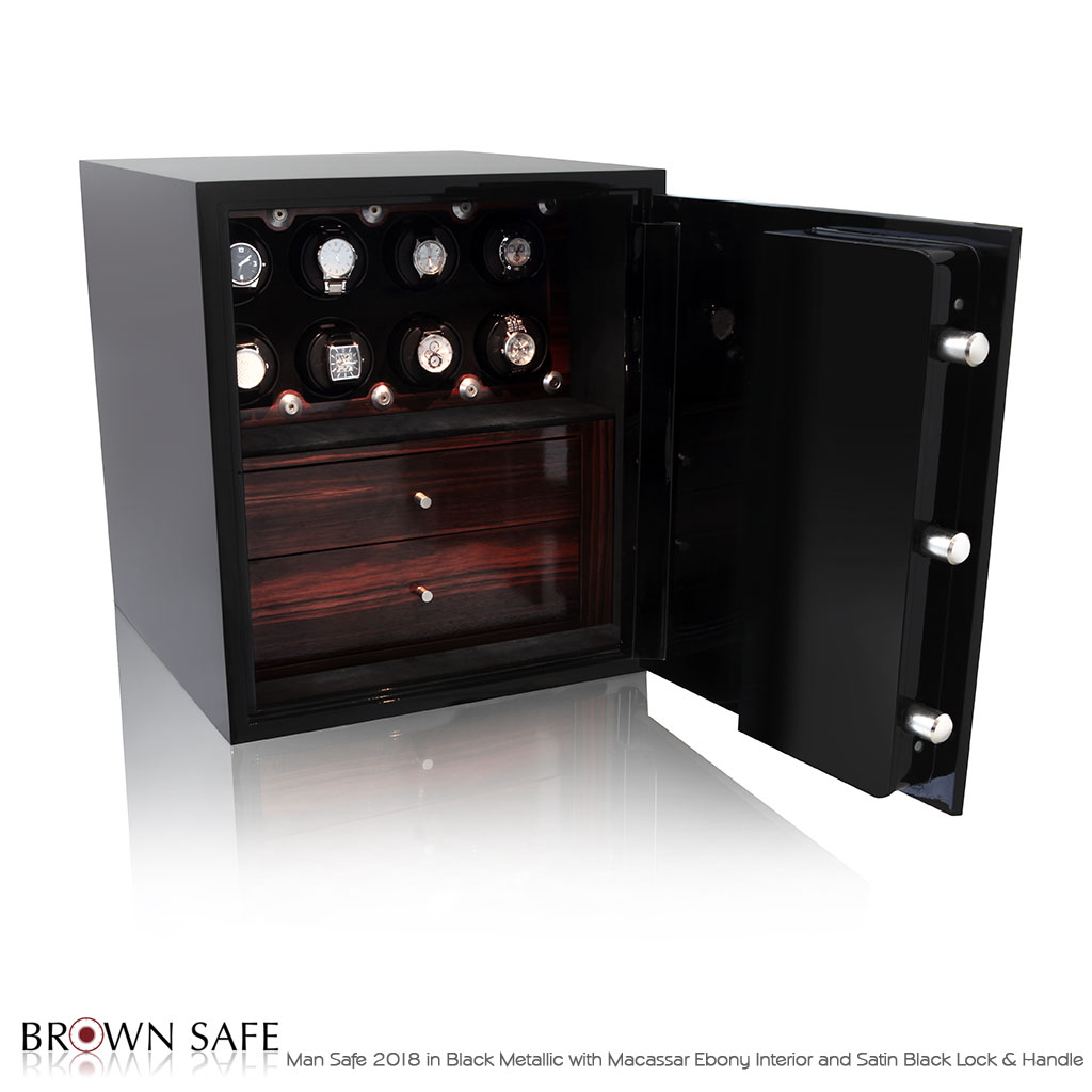 Watch Safe - Ebony Hardwood Safe for Men from BrownSafe.com