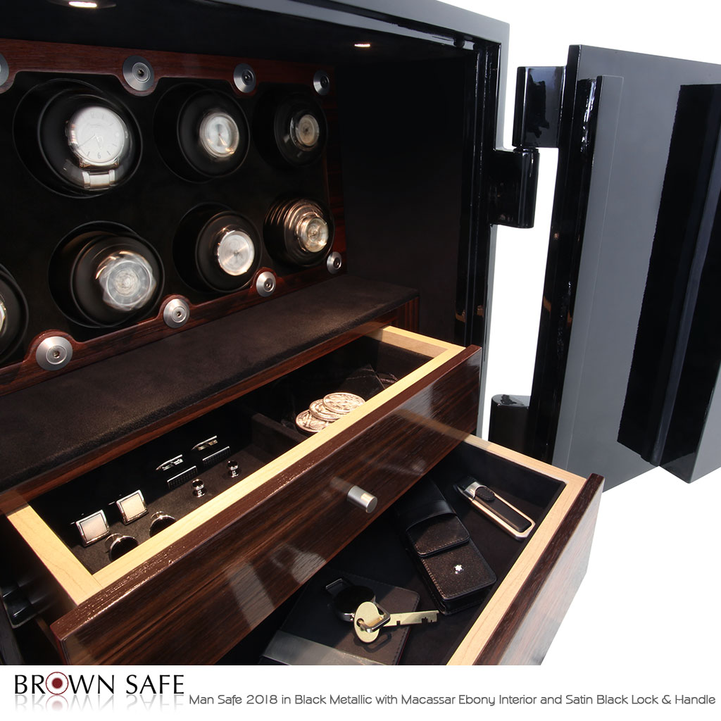 Watch Safe - Ebony Hardwood Safe for Men from BrownSafe.com